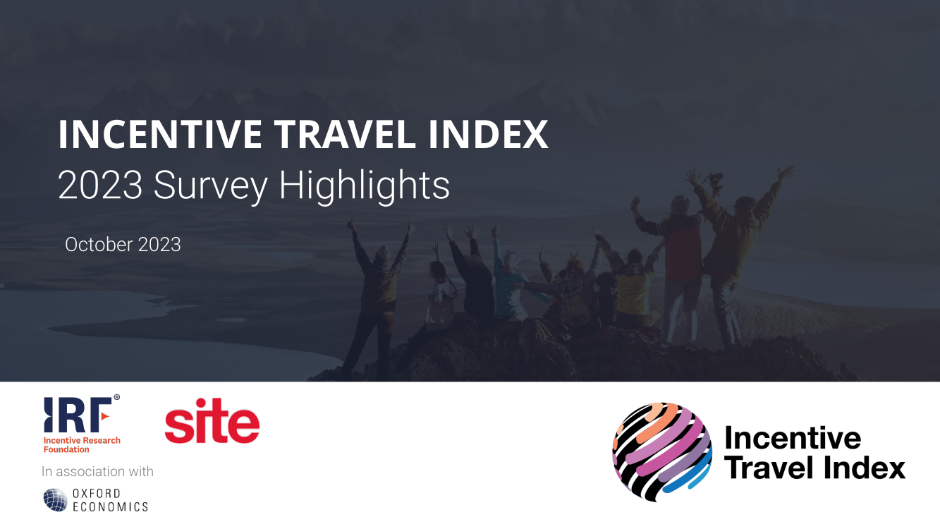 The global pulse of incentive travel